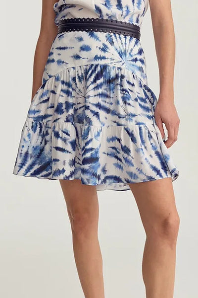 Riviera Skirt Blue Tie Dye Charmeuse – Charlotte Brody