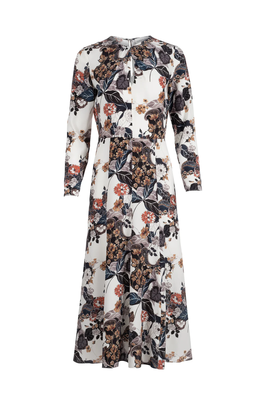 Ginger Dress - Ivory Persian Paisley – Charlotte Brody