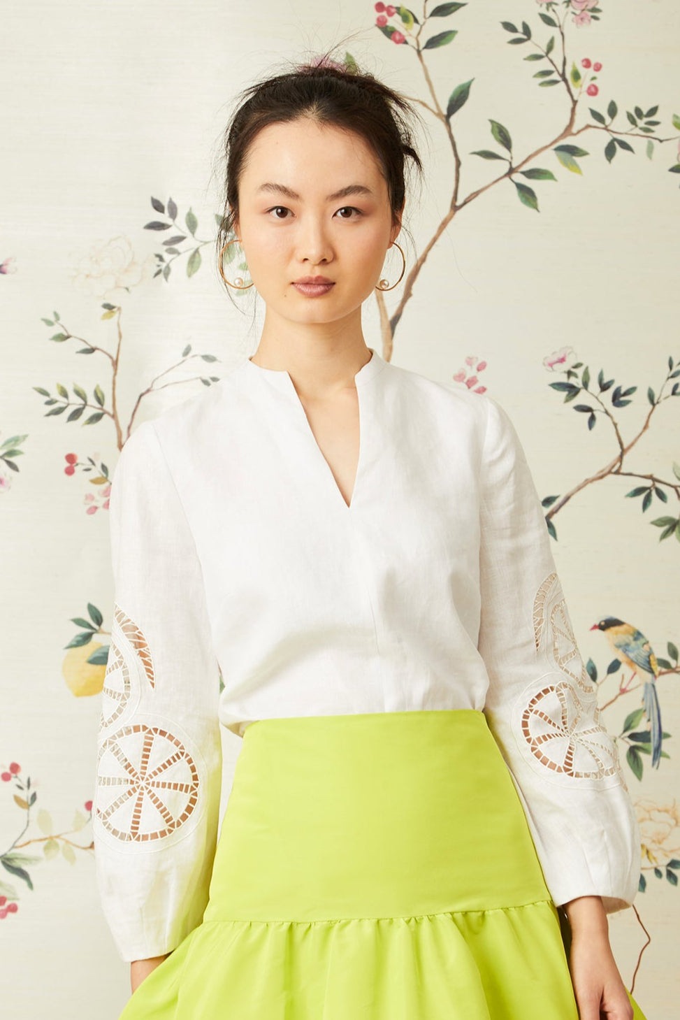 Valencia Blouse -Cloud – Charlotte Brody
