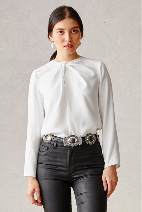 Ginger Blouse - Ivory – Charlotte Brody